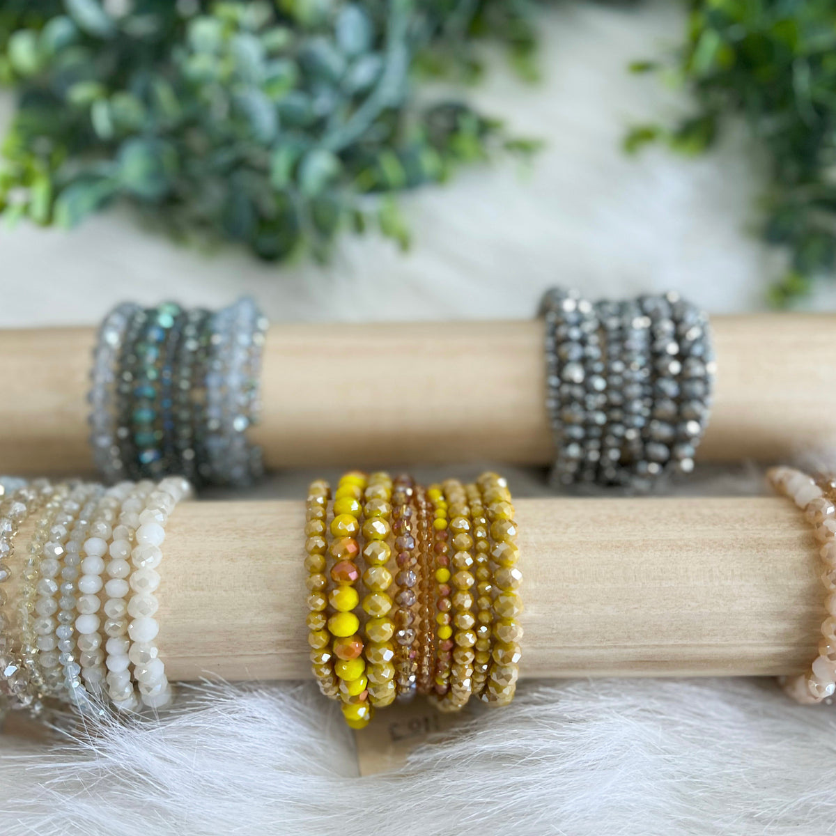 Set of 9 Shimmering Glass Beaded Bracelets – mainstream-hermantown